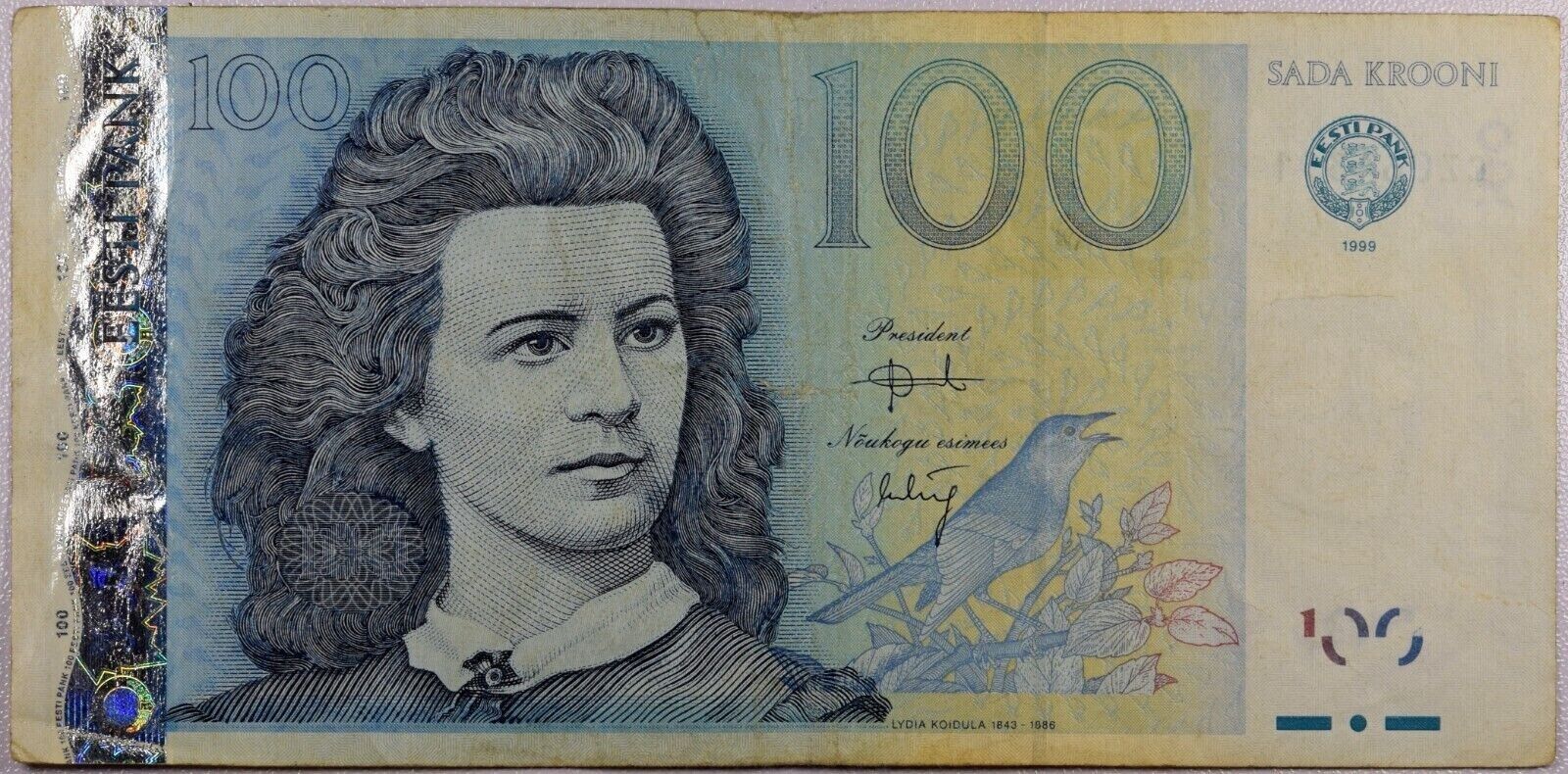 Estonia 1 X 100 Krooni Note 1999 Used /ref d2 – worldbanknote