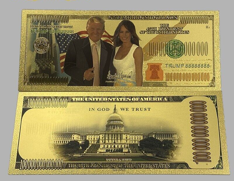 Donald Trump Gold Plated Foil Banknote – worldbanknote